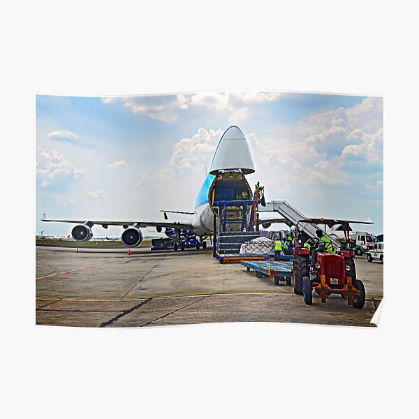 "Boeing 747 Nose cargo door loading" Poster for Sale by ThePilotChannel ...