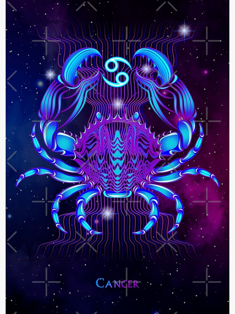 Póster «Signos de neón del zodiaco - Cáncer» de SynthWave1950 | Redbubble