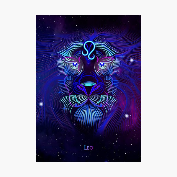 "Zodiac neon signs — Leo" Photographic Print for Sale by SynthWave1950 ...