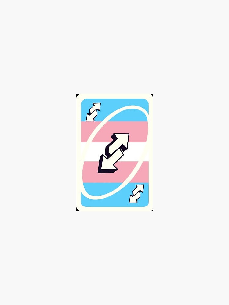 "trans reverse card" Sticker by mikahcon | Redbubble
