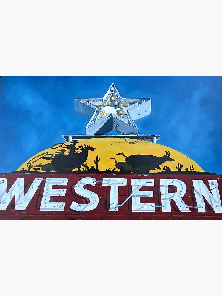"Western Neon Sign " Poster for Sale by neilzoid | Redbubble