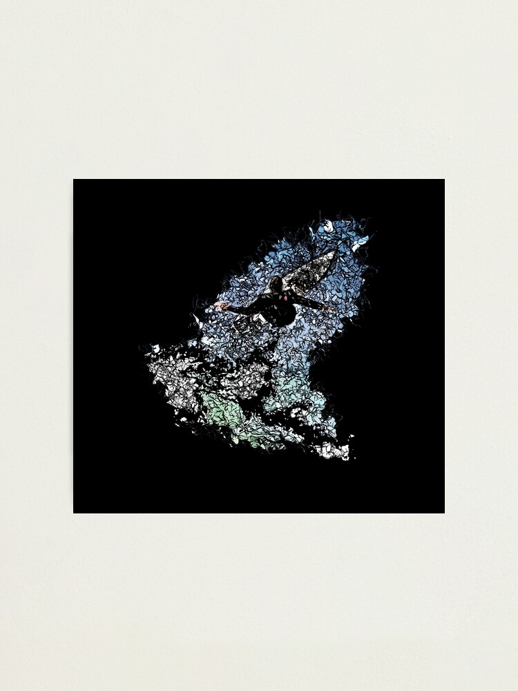 "Fractal Tattoo Surfer Hanging Ten Drawing" Fotodruck von webdango ...
