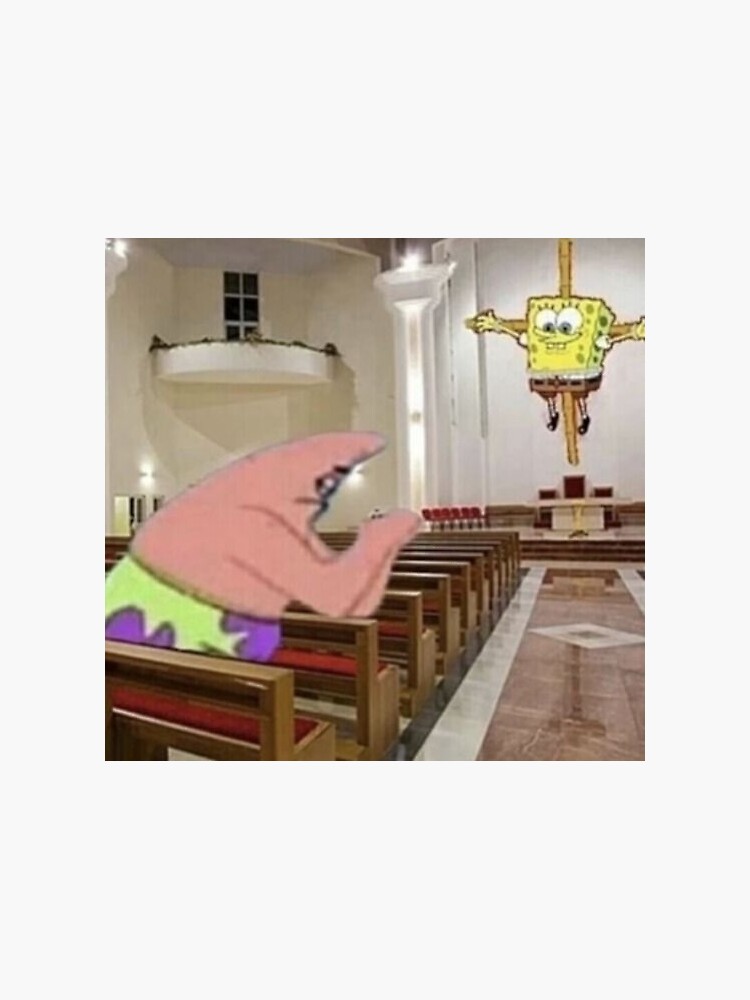 "Spongebob Jesus" Sticker for Sale by alliperezzz | Redbubble