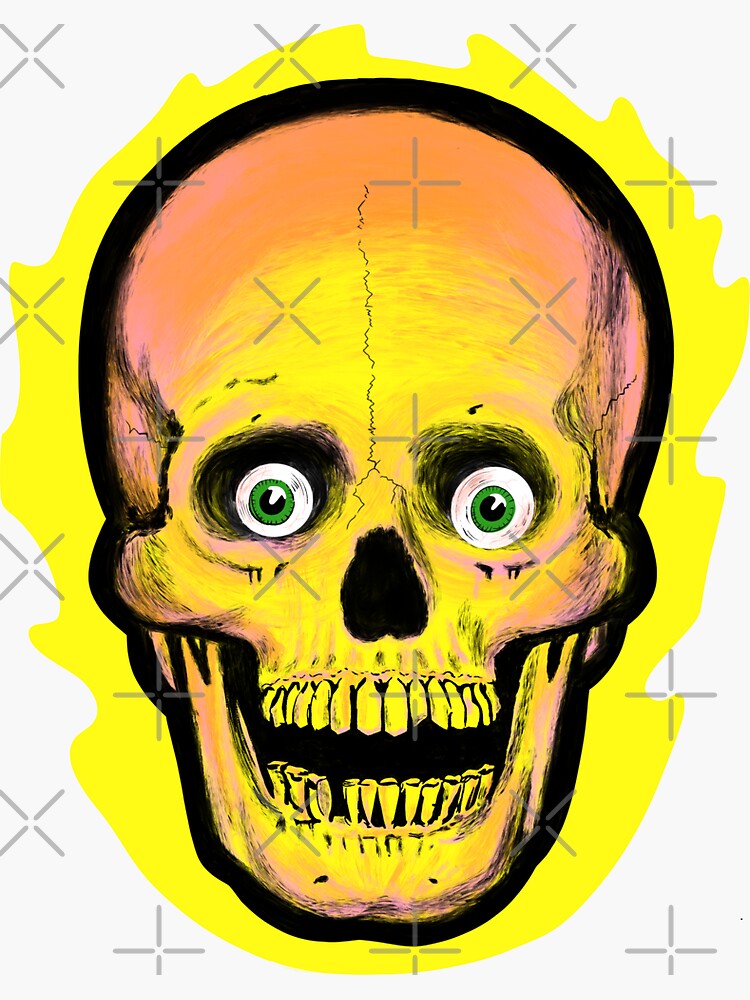 "Vintage Halloween Beistle Skull" Sticker for Sale by moon brain ...