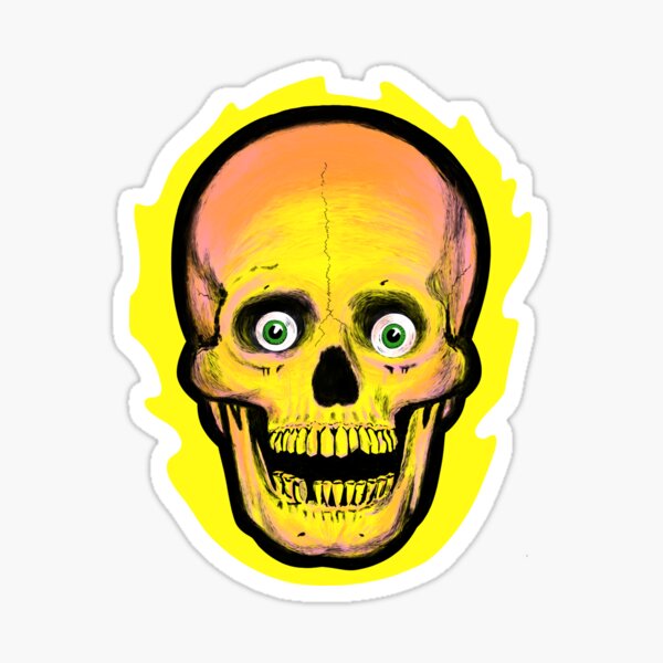 "Vintage Halloween Beistle Skull" Sticker for Sale by moon brain ...