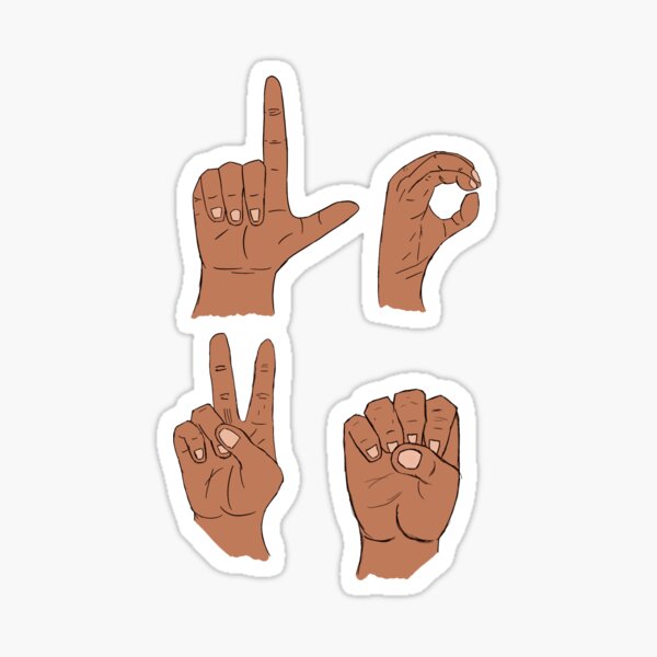 "LOVE Language - American Sign Language" Sticker for Sale by HoldMyTees ...