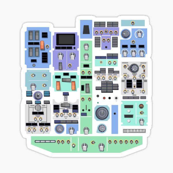 "Boeing 737 Cockpit Overhead Panel Design " Sticker for Sale by ...