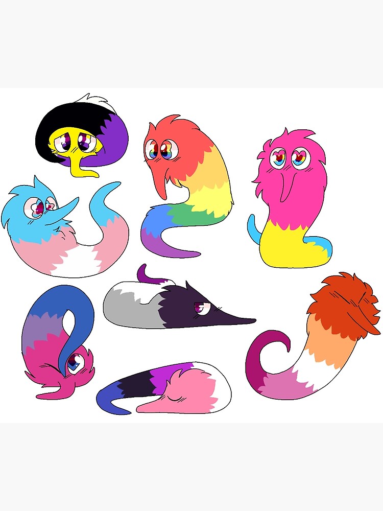 "Pride worm on a string " Poster by HUSKY-TEETH | Redbubble