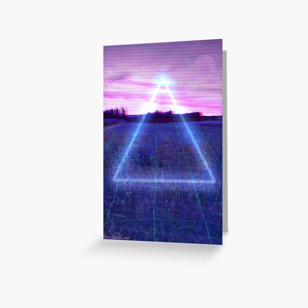 "Vaporwave field" Greeting Card for Sale by Masa-Chan | Redbubble
