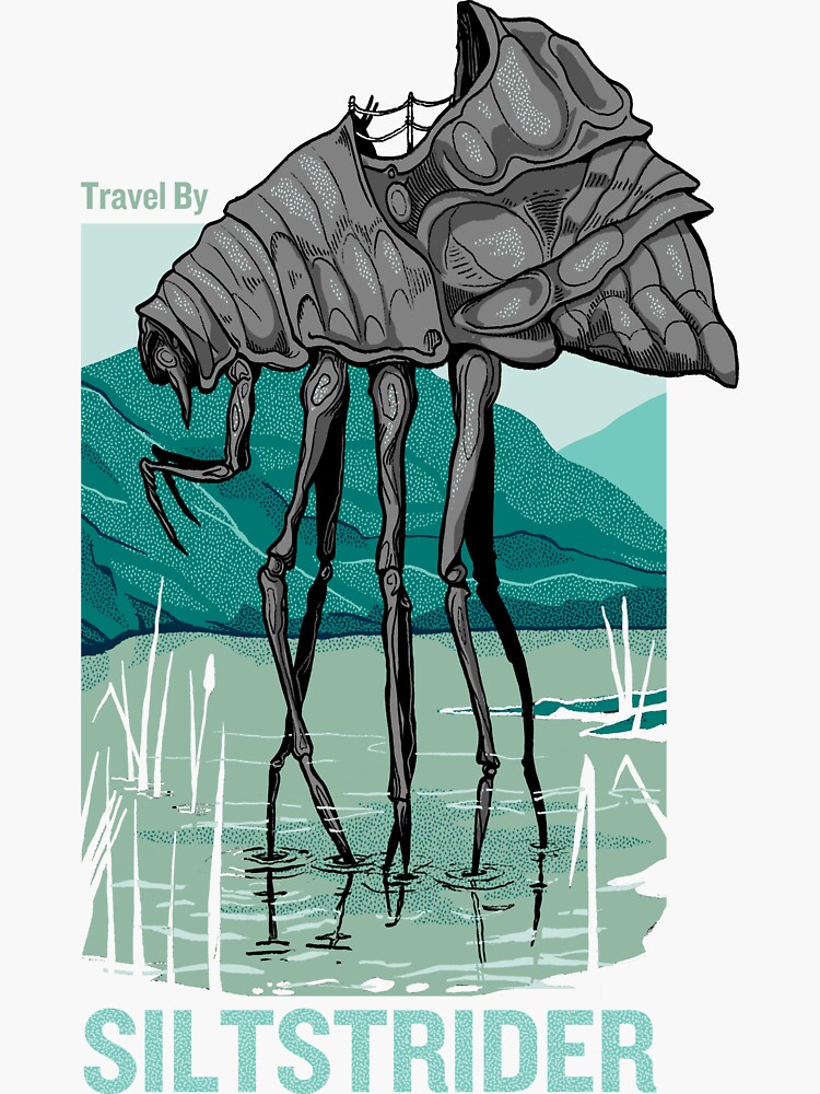 "Travel By Silt Strider" Sticker for Sale by Jay Fay | Redbubble