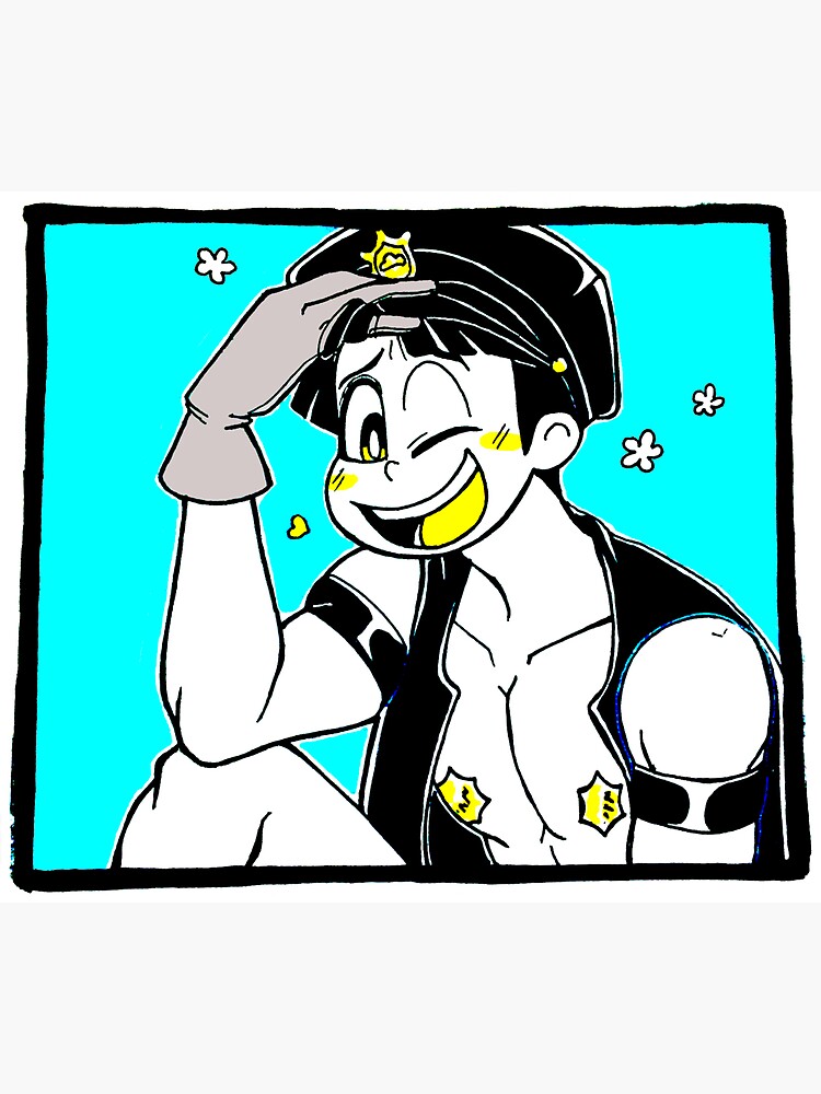 "BUFF COP JYUSHI" Sticker for Sale by jyushimoon | Redbubble