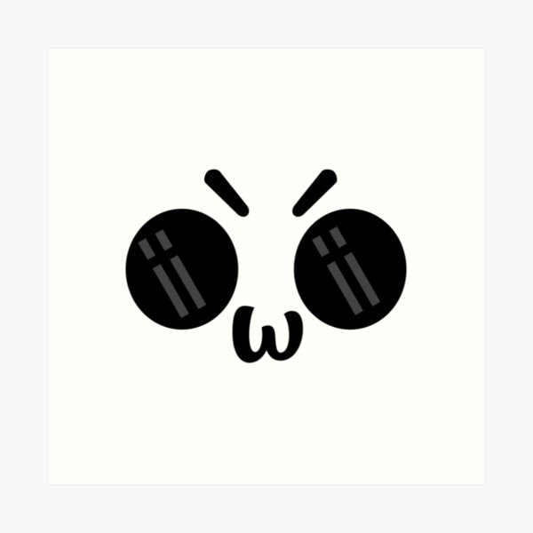 "ÒwÓ Angry OwO Emoticon Emoji " Art Print by lyovajan | Redbubble