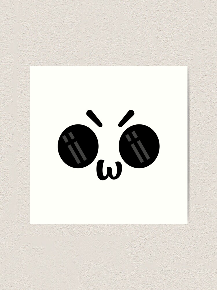 "ÒwÓ Angry OwO Emoticon Emoji " Art Print by lyovajan | Redbubble