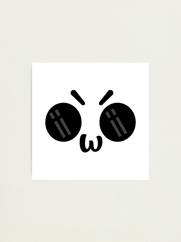 "ÒwÓ Angry OwO Emoticon Emoji " Photographic Print by lyovajan | Redbubble