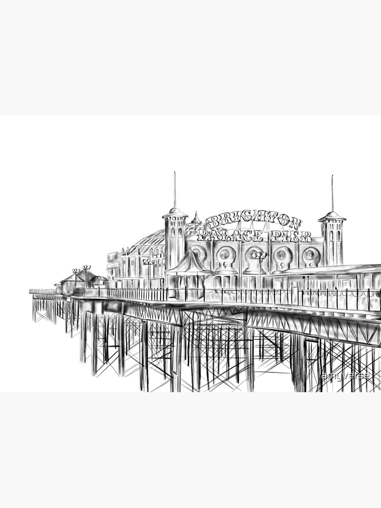 "Brighton Pier illustration - Brighton Palace Pier" Art Print for Sale ...
