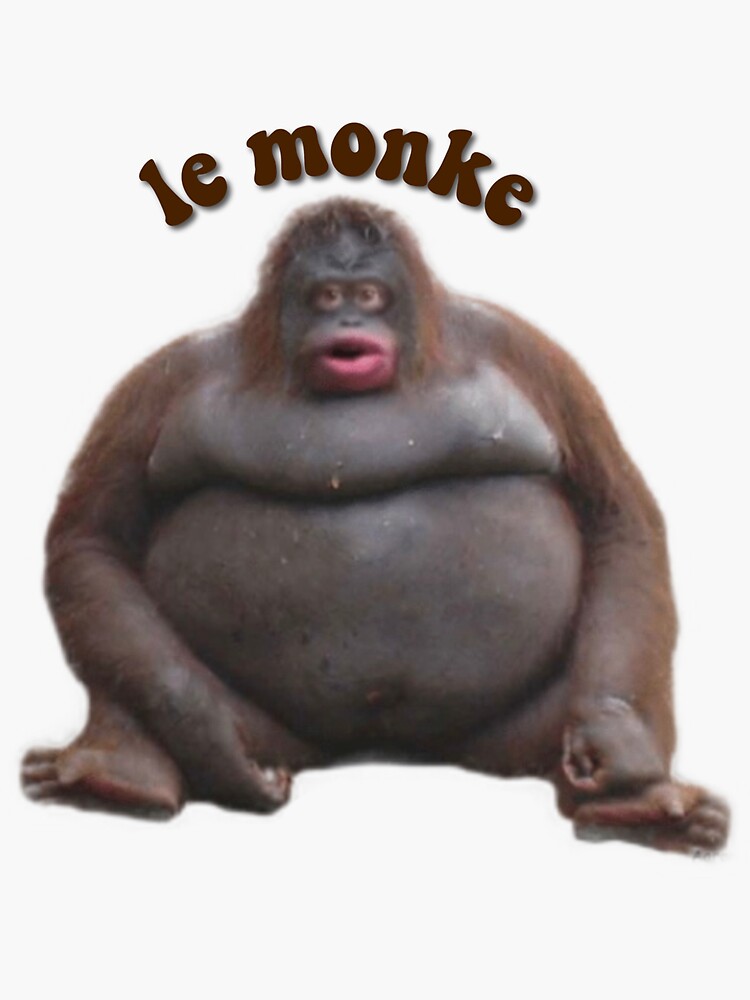 "le monke" Sticker for Sale by trendybubble | Redbubble