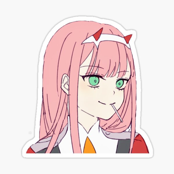 "zero two" Sticker for Sale by zxcvv | Redbubble