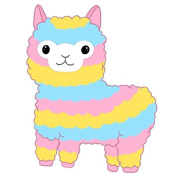 "Rainbow Alpaca || Cute Toy || Colorful Pinata " Sticker for Sale by ...