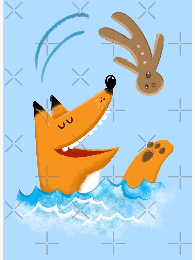"The fox and the gingerbread man" Poster for Sale by jasmineberry ...