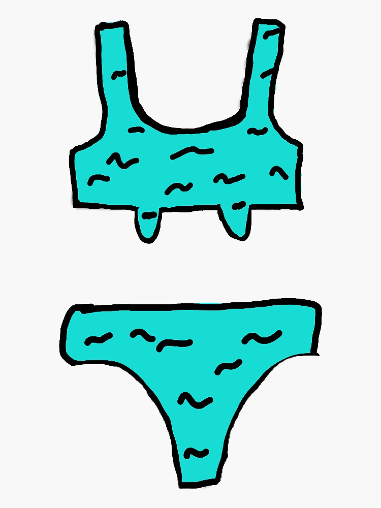 "VSCO melting bathing suit" Sticker for Sale by kennedybeilman | Redbubble