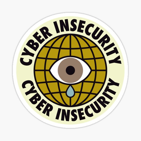 "Cyber Insecurity Emblem" Sticker by BopDesign | Redbubble