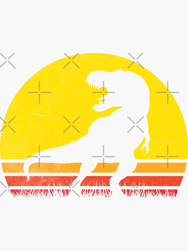 "T-Rex Distressed Dinosaur" Sticker for Sale by mBshirts | Redbubble