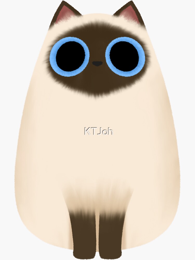 "Siamese Cat" Sticker for Sale by KTJoh | Redbubble