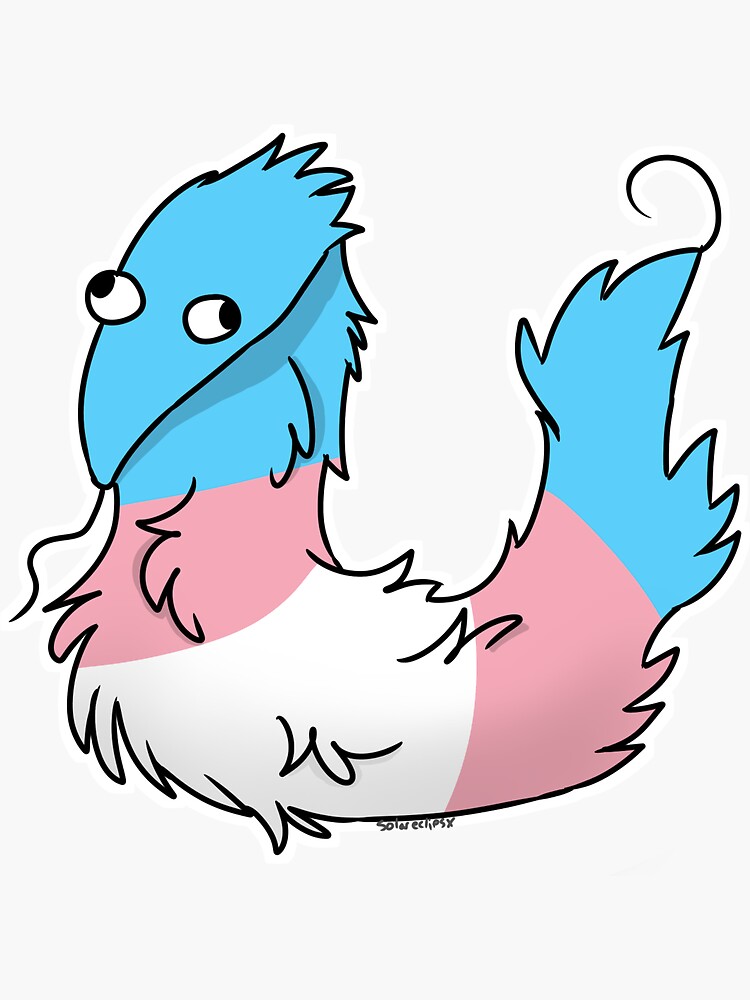 "Trans Worm on a String" Sticker for Sale by solar-eclipsx | Redbubble