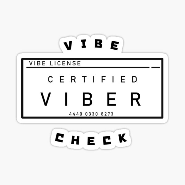 "Vibe Check" Sticker for Sale by Masennko | Redbubble