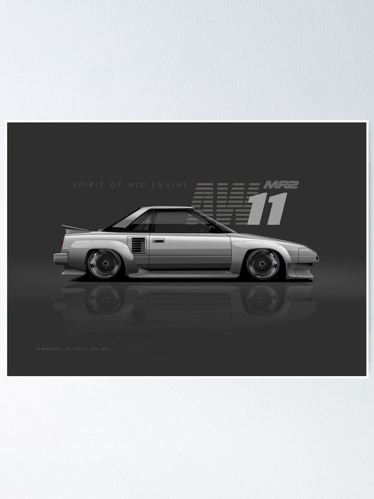 "N2 AW11 Toyota MR2" Poster for Sale by kanseigazou | Redbubble