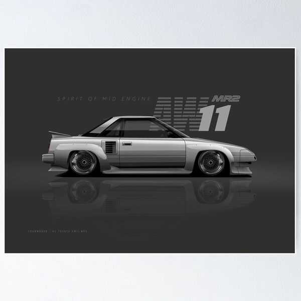 "N2 AW11 Toyota MR2" Poster for Sale by kanseigazou | Redbubble