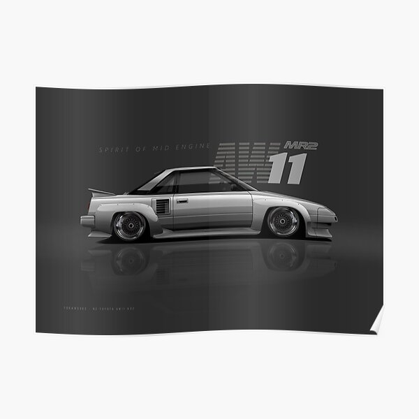 "N2 AW11 Toyota MR2" Poster for Sale by kanseigazou | Redbubble