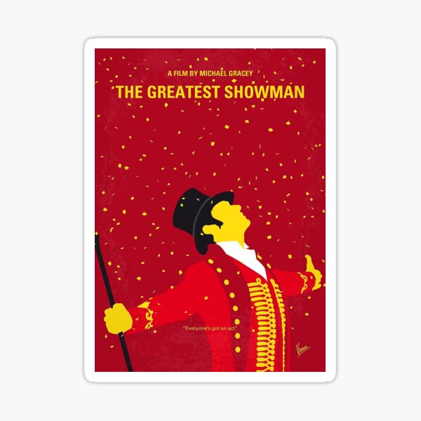 "No965 My The Greatest Showman minimal movie poster " Sticker for Sale ...