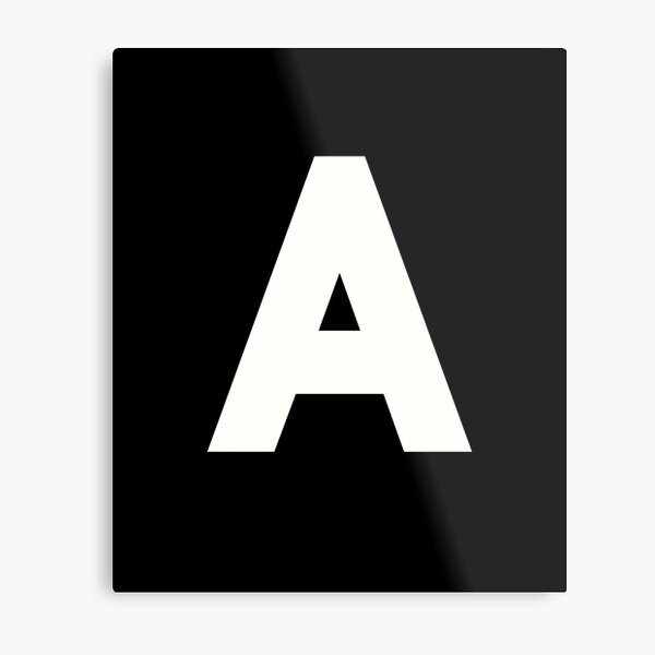 Lámina metálica «Letra A Mayúsculas Grupo de letras del alfabeto» de ...