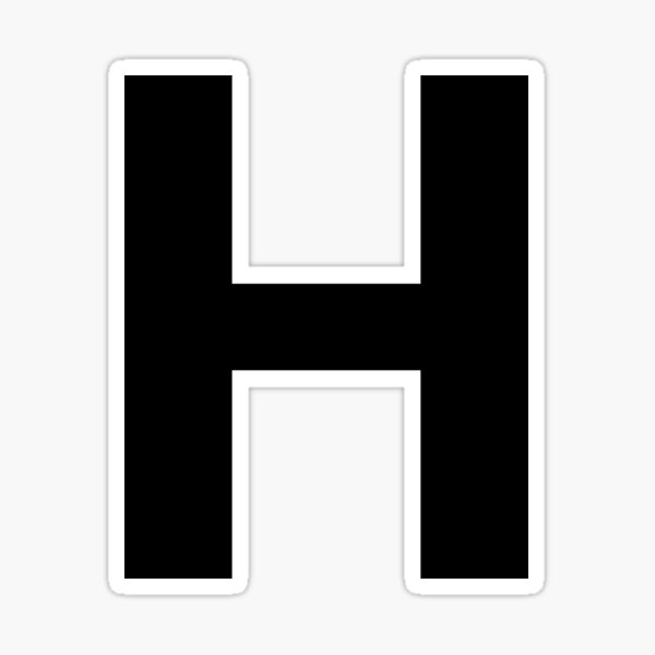 "Letter H Upper Case Matching Group Alphabet " Sticker for Sale by ...