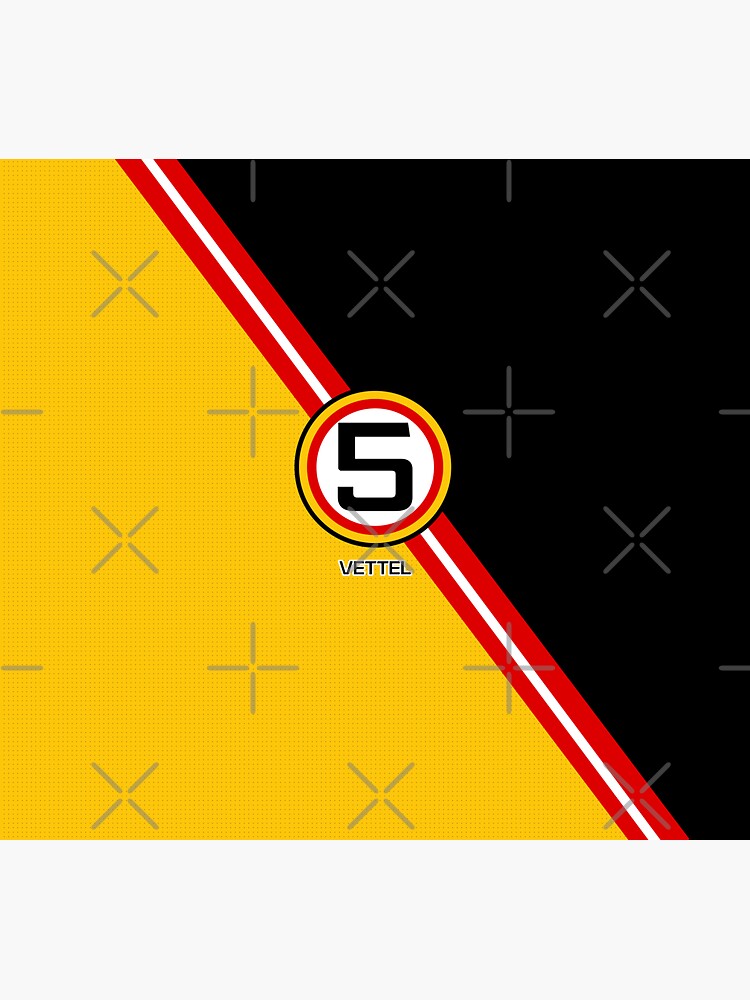 "Sebastian Vettel #5 Racing" Sticker for Sale by Nkioi | Redbubble