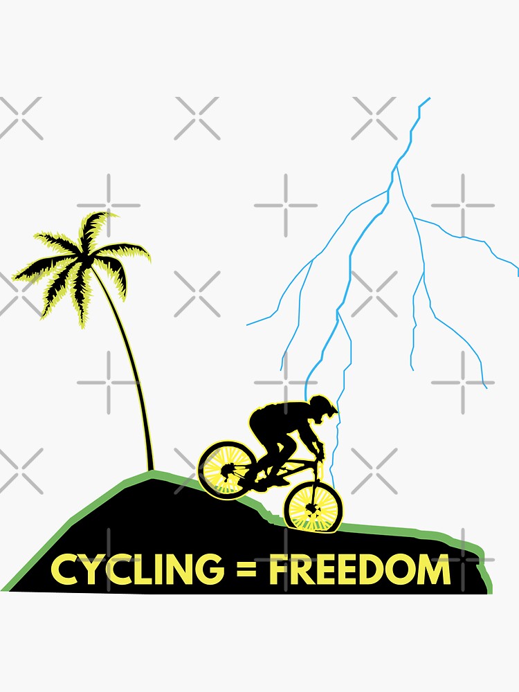 "Cycling is Freedom" Sticker for Sale by NorseTech | Redbubble