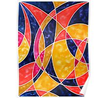""Moon Dance" - colourful geometric abstract oil painting" by James ...