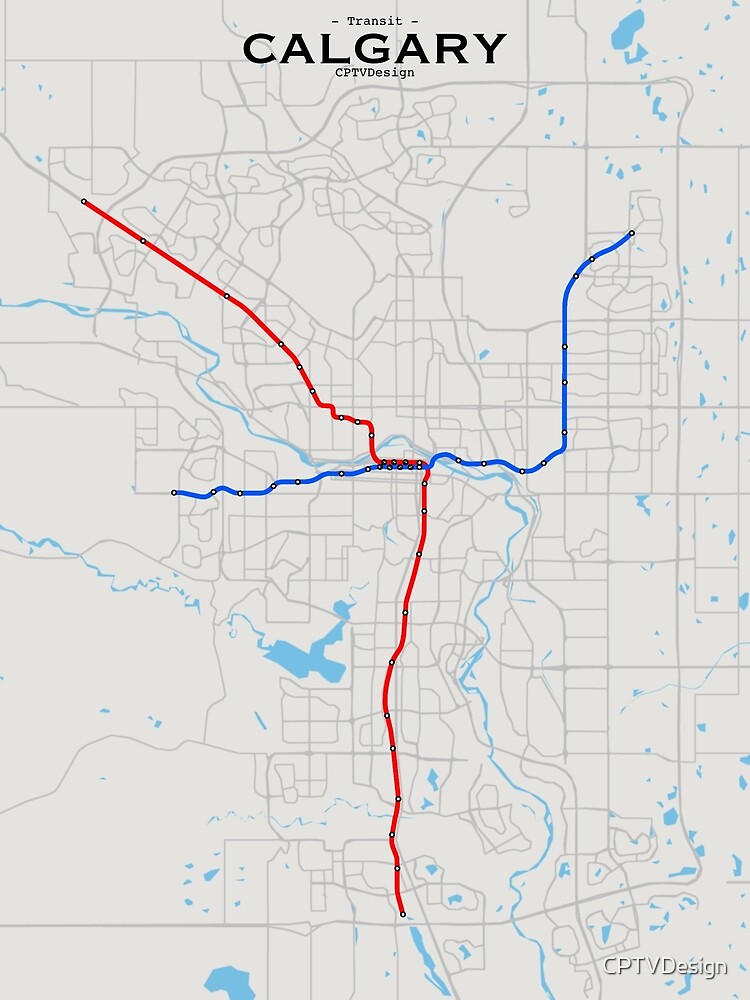 Póster «Calgary Transit Map» de CPTVDesign | Redbubble