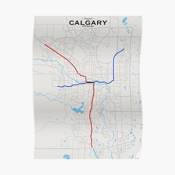 Póster «Calgary Transit Map» de CPTVDesign | Redbubble