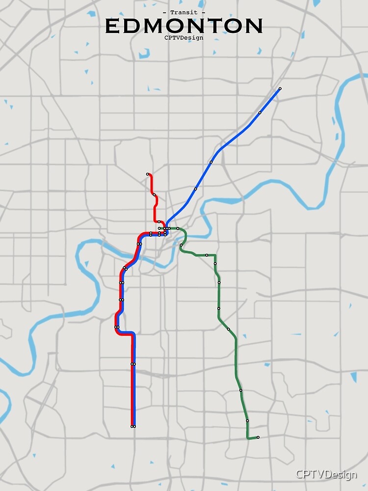 Edmonton Transit Map Premium Matte Vertical Poster sold by Corbra | SKU ...