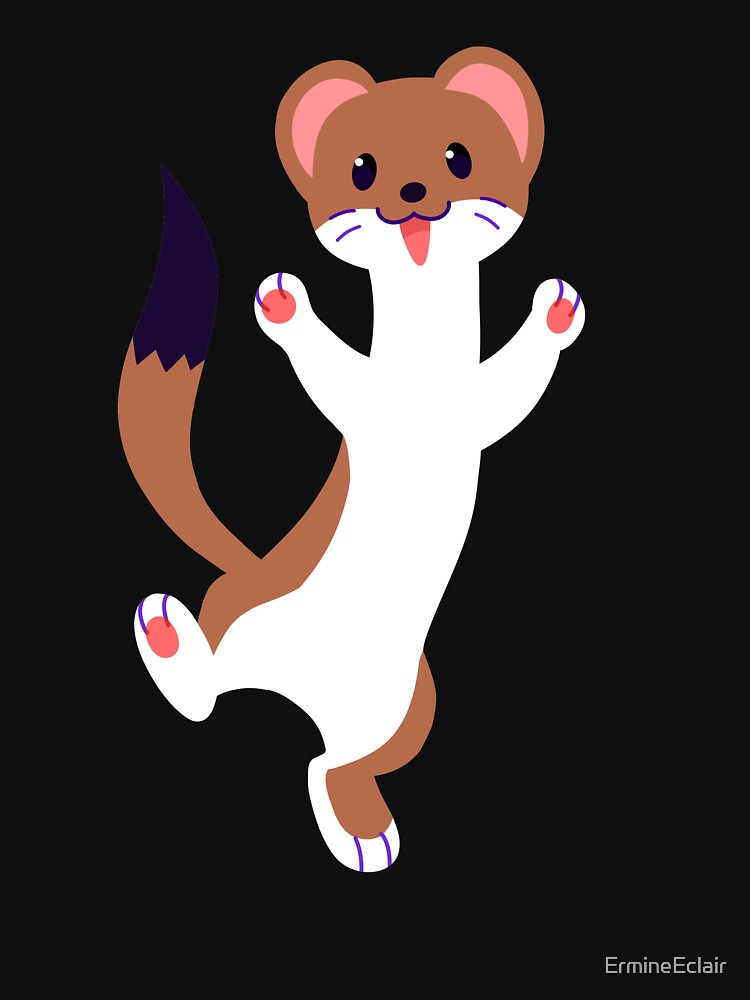 "Happy stoat!" T-shirt by ErmineEclair | Redbubble