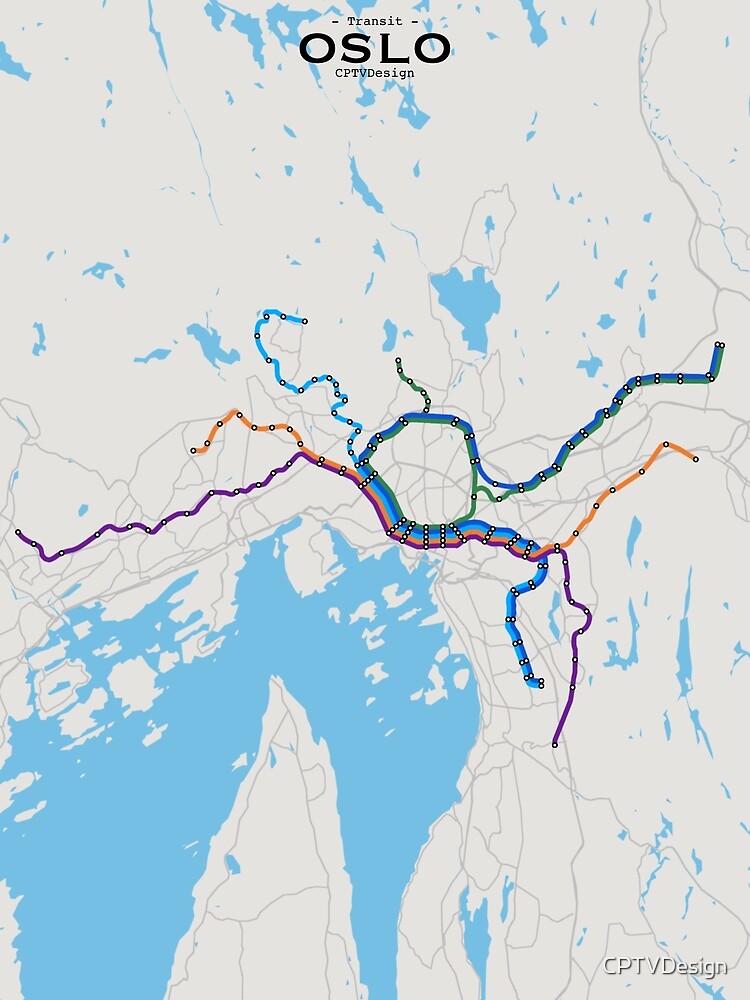 "Oslo Transit Map" Poster by CPTVDesign | Redbubble
