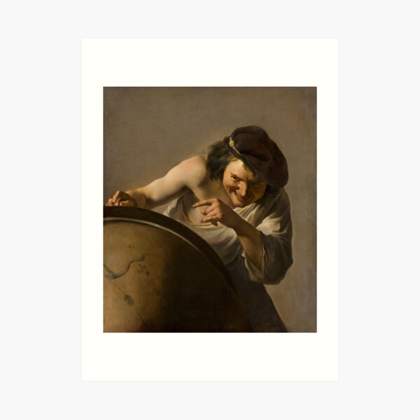 "Democritus, the Laughing Greek Philosopher 1630" Art Print by liesjes ...