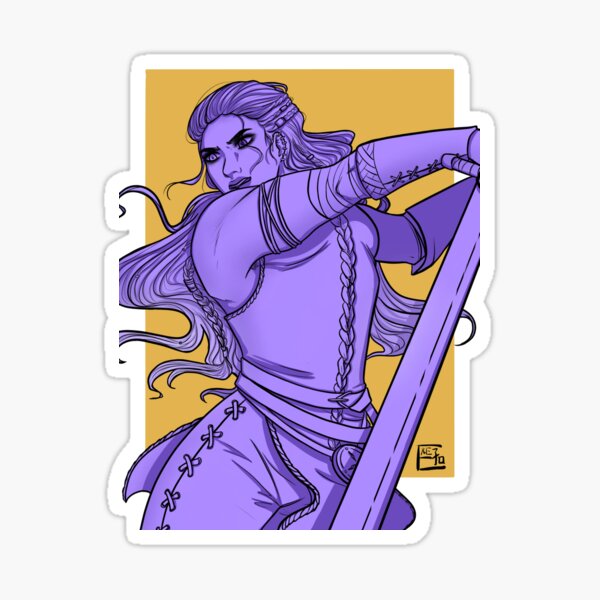 "Yasha 01" Sticker for Sale by blooming-cyre | Redbubble