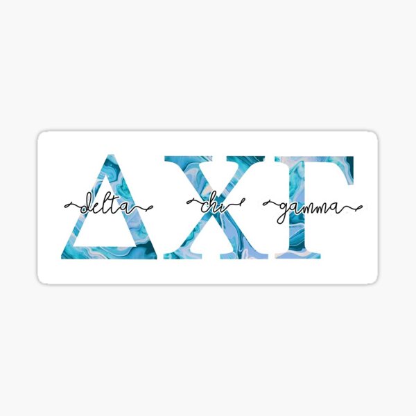 "blue marble delta chi gamma rectangular" Sticker for Sale by ndoshi ...