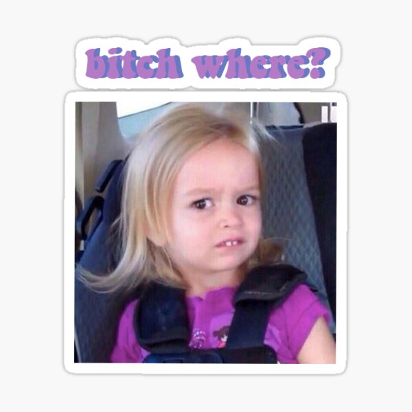 "little girl meme sticker!!" Sticker for Sale by sophiepersaud | Redbubble