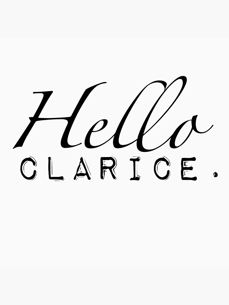 "Hello Clarice" Sticker by Lisanich | Redbubble