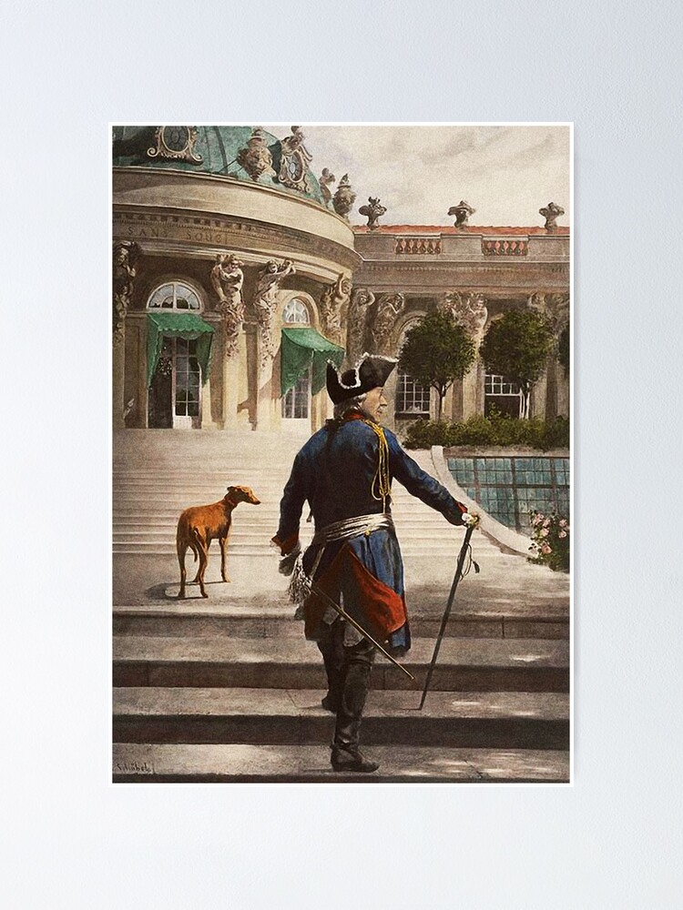 "Fredericus Rex with his Italian greyhound at Sansoucci" Poster for ...