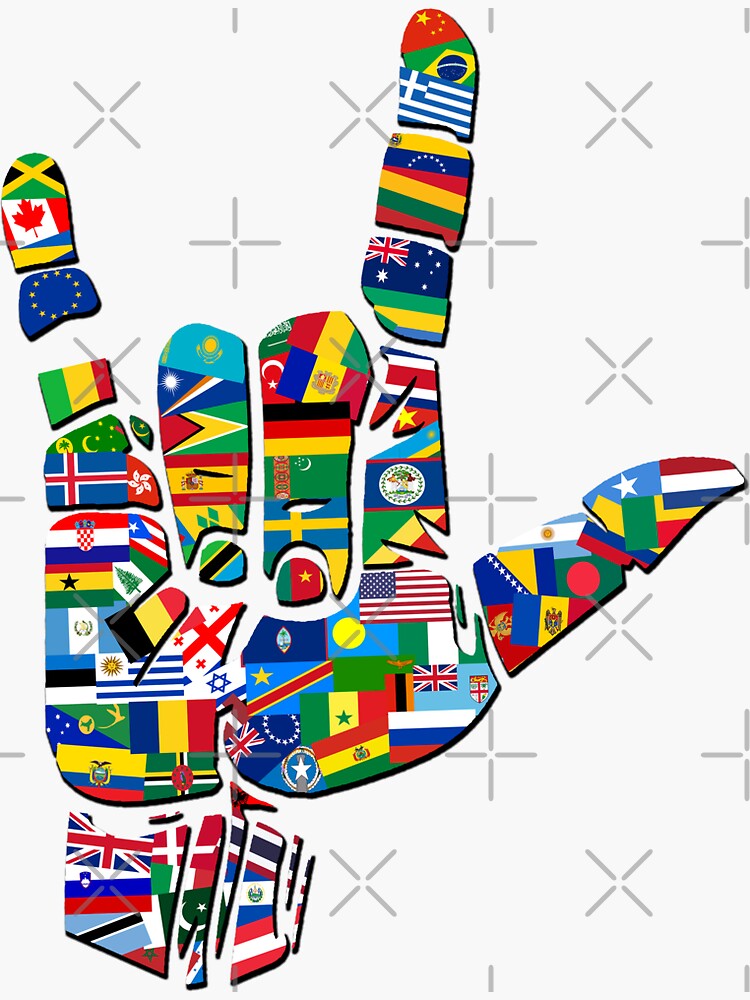 "I Love the World, Love Sign, Flags of the World, ASL International ...